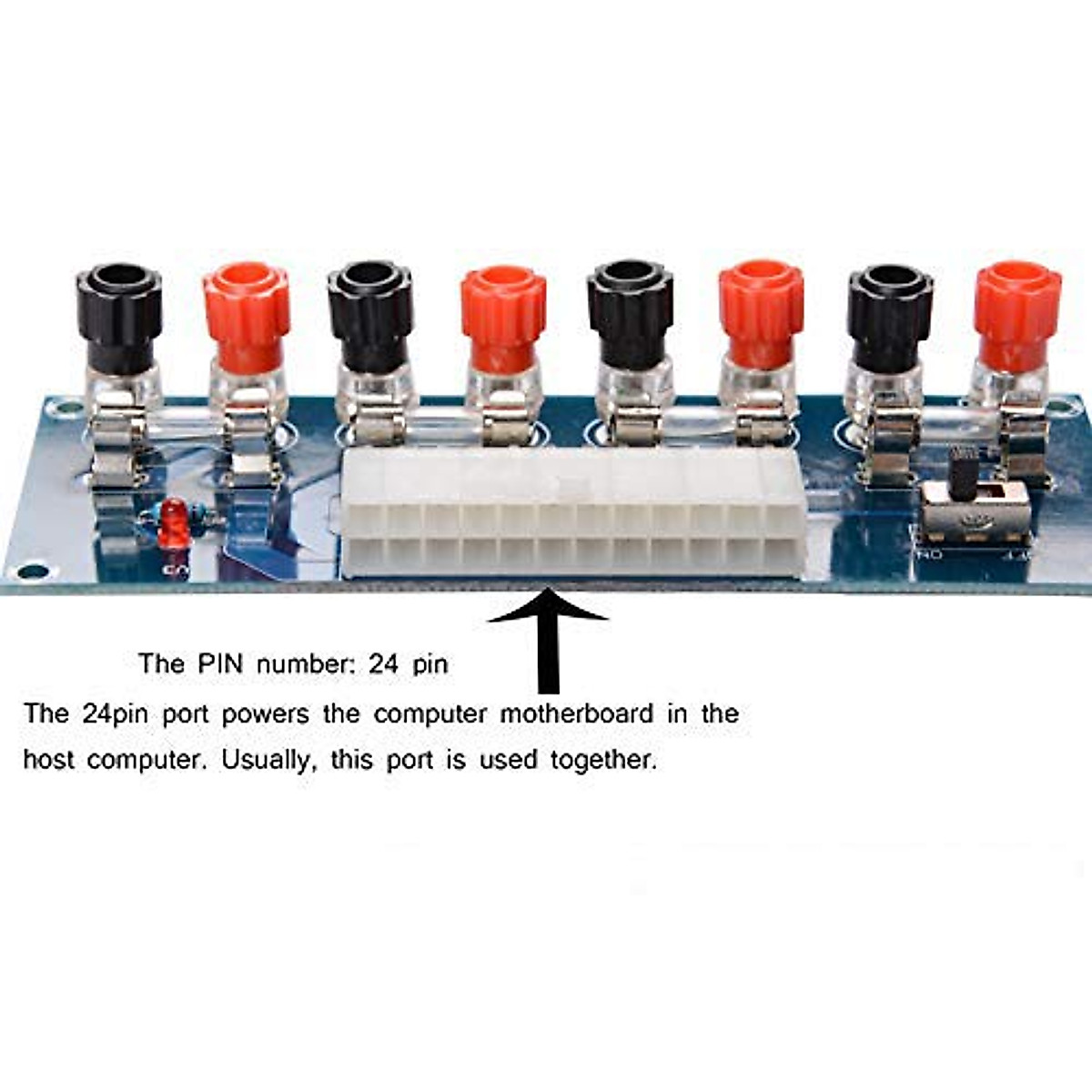 CHENBO 2pcs 24 Pins ATX Power Board Computer PC Power Supply Breakout Module Adapter 12V 5V 3.3V