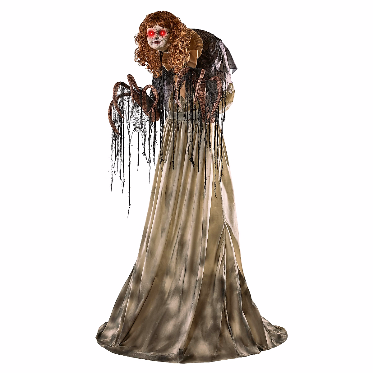 Spirit Halloween 7 Ft Darling Dolly Animatronic | Animated Decoration | Lurching Forward Motion | Blue Light Up LED Eyes | Plays Sounds
