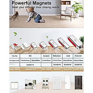 Cabinet Magnets Jiayi 12 Pack Magnetic Door Catch Stainless Steel Kitchen Cabinet Magnetic Catch Drawer Magnet for Cabinet Door Cupboard Magnetic Closures for Cabinet Magnetic Latches Cabinet Closer