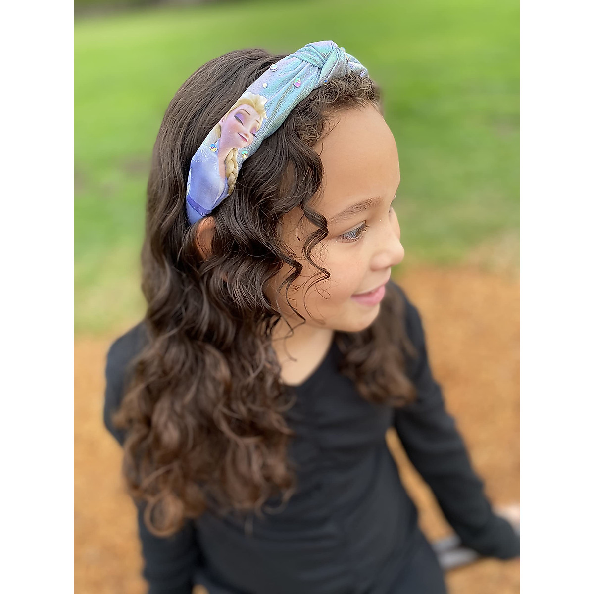 LUV HER Disney Frozen 2 Elsa Knot Headband with Diamond - Headbands For Girls - Hair Accessories For Her