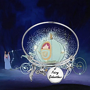 TGBJE Fairy Godmother Bracelet Godmother Gift Godmother Thank You Gift Cross Baptism Gift First Communion Gift Godmother Proposal Jewelry Godmother Charm Bracelet (Fairy BR)