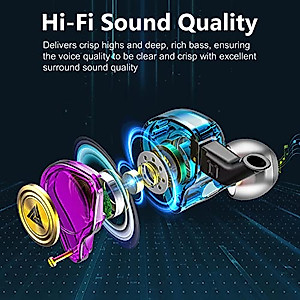 JAKPAK Wired Earbuds with Mic in-Ear Headphones Sports Earphones 3.5mm Earbuds, Wired Headphones Noise Canceling Deep Bass Stereo Sound Earbuds for iPhone 6/6S Samsung A13 A03s S10 S9, Moto G Stylus