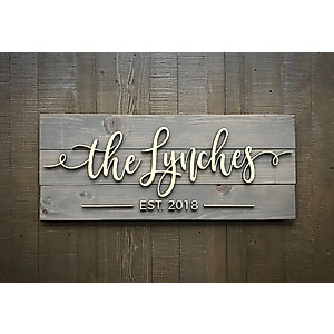 Custom Wood Sign Personalized Handmade Wedding Gift Wood Wall Art Personalized Sign Last Name Sign Established Sign Wooden Signs Bridal Shower Gift Anniversary Gift