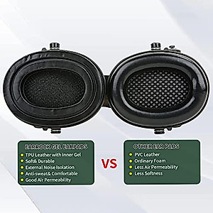 Gel Ear Pads Gel Seals for Sordin Supreme Pro X, Gel Ear Cushion Silicone Earmuff Ear Hygiene Kit Compatible with Sordin Supreme Active Ear Muff Series 1 Pair