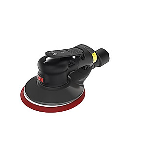 3M Random Orbital Sander, Xtract Pneumatic 88954, 6 in, with Central Vacuum Attachment, 3/16 in Orbit, Ergonomic and Lightweight ROS, .28 HP (209W) Motor Black