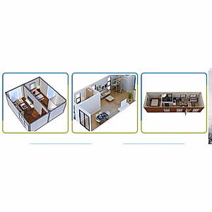 Quick.Simple.Easy SEQ Fully Equipped Double Story 2 bedrooms prefab Expandable Container House 20ft Luxury Home Stairs Included Free Bed Set