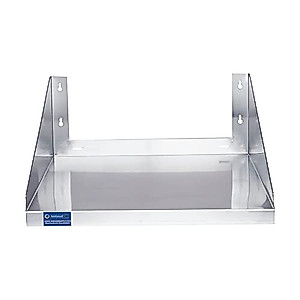 Stainless Steel Microwave & Appliance Wall Shelf | Custom Sizes | Metal Utility Shelving | Heavy Duty | Commercial Grade | Wall Mount | NSF |