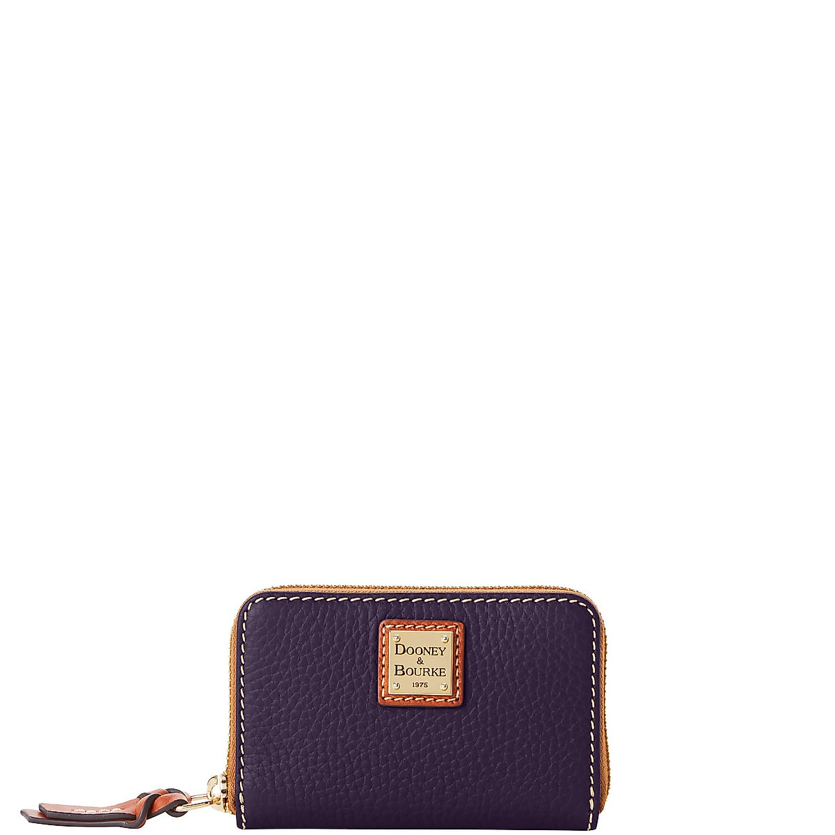 Dooney & Bourke Wallet, Pebble Grain Large Zip Around Credit Card Case Wallet - Brown