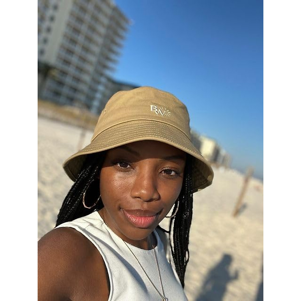 Beautifully Warm Satin-Lined Cotton Bucket Hat: Stylish Sun Protection Satin Lined Bucket Hat for Women Outdoor Adventures - Beach Fishing Cap in Brown