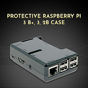 sb components Jet Black Case for Raspberry Pi 3 Model B and Raspberry Pi 2 Model B (Black) with Access to All Ports