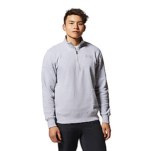 Mountain Hardwear Men's MHW Logo 1/4 Zip, Hardwear Grey Heather, XL