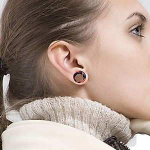 Longbeauty 40PCS Soft Silicone Ear Gauges Flesh Tunnels Plugs Stretchers Expander Camouflage Pattern Ear Piercing 2g-16mm