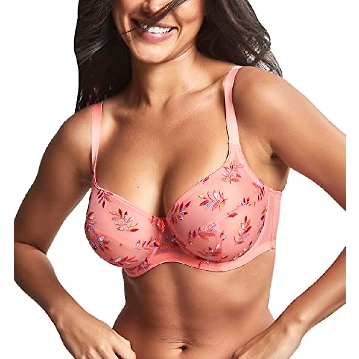 Panache Women's Tango Balconnet Bra with Shiny Trim, 9071, Tropical, 40K