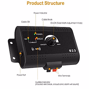 Electric Fence for Dogs Wireless Pet Safe Containment System,with Rechargeable Waterproof Training Collar & 656FT Underground Boundary Wire,Covers up to 1.2 Acre,Suitable for Small,Medium,Large Dogs,
