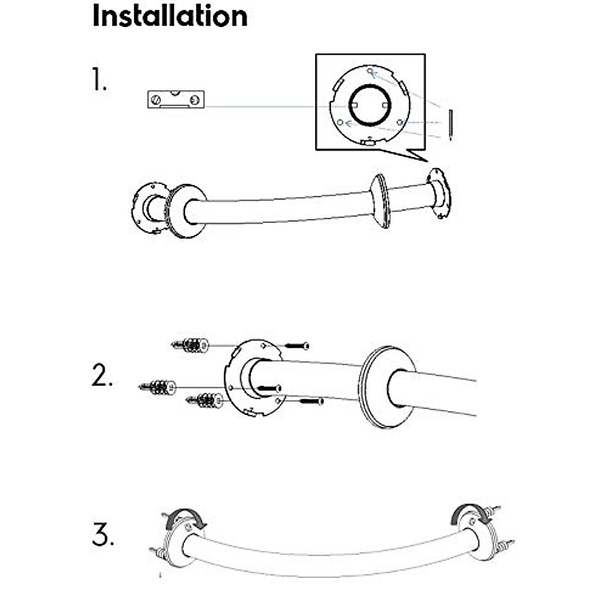 Electrolux 14ELCBAR01 Luxcare Corner Hanging Bar, One Size, Titanium