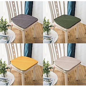 Dining Chair Cushion with Ties,Kitchen Dining Chair Pad and Seat Cushion with Zipper,1/2/4 Packs Chair Cushion for Dining Chairs Washable&Removable ( Color : Light Gray , Size : Set of 2 )