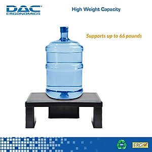 DAC STAX Computer Monitor Riser, Ultra-Sturdy Adjustable Desktop Monitor Stand, Supports up to 66 Pounds, Medium Size, 2-Pack, for Dual Monitor Setup