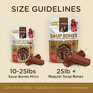 Rachael Ray Nutrish Soup Bones Dog Treats, Real Beef & Barley Flavor, 3 Bones, 6.3 Ounces (Pack of 2)