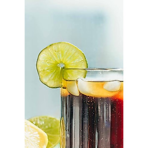 EMPORION Set of 6 Hand-Blown Clear Tumbler (10 oz) Glasses from Mexico - Rustic & Handcrafted Recycled Bubble Glass Drinking Glassware