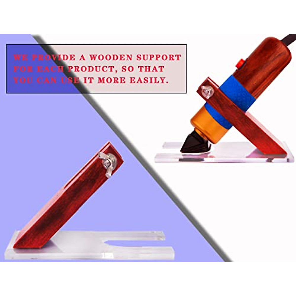 Carpet Trimmer with Shearing Guide, Electric Speed Adjustable Rug Tufting Carver Clippers, Electric Rug Shears Carpet Carving Tool for Handmade Rug Clean and Tufted Rug(with Stand Base and 2 Blades)