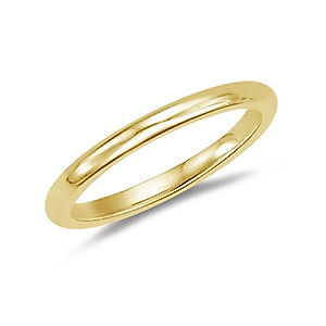 Vogati Wedding Band - 18K Yellow Gold 2.5 mm Comfort-Fit Wedding Band - Valentine's Day Sale