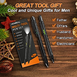 HONREAL Gifts for Men/Dad, Father Day Gifts for Him/Father , 9 in 1 Multitool 2Pcs Pen Set, Gifts for Men Who Have Everything,Cool Gadgets for Men,Birthday gift for Men/Husband/Boyfriend/Grandpa