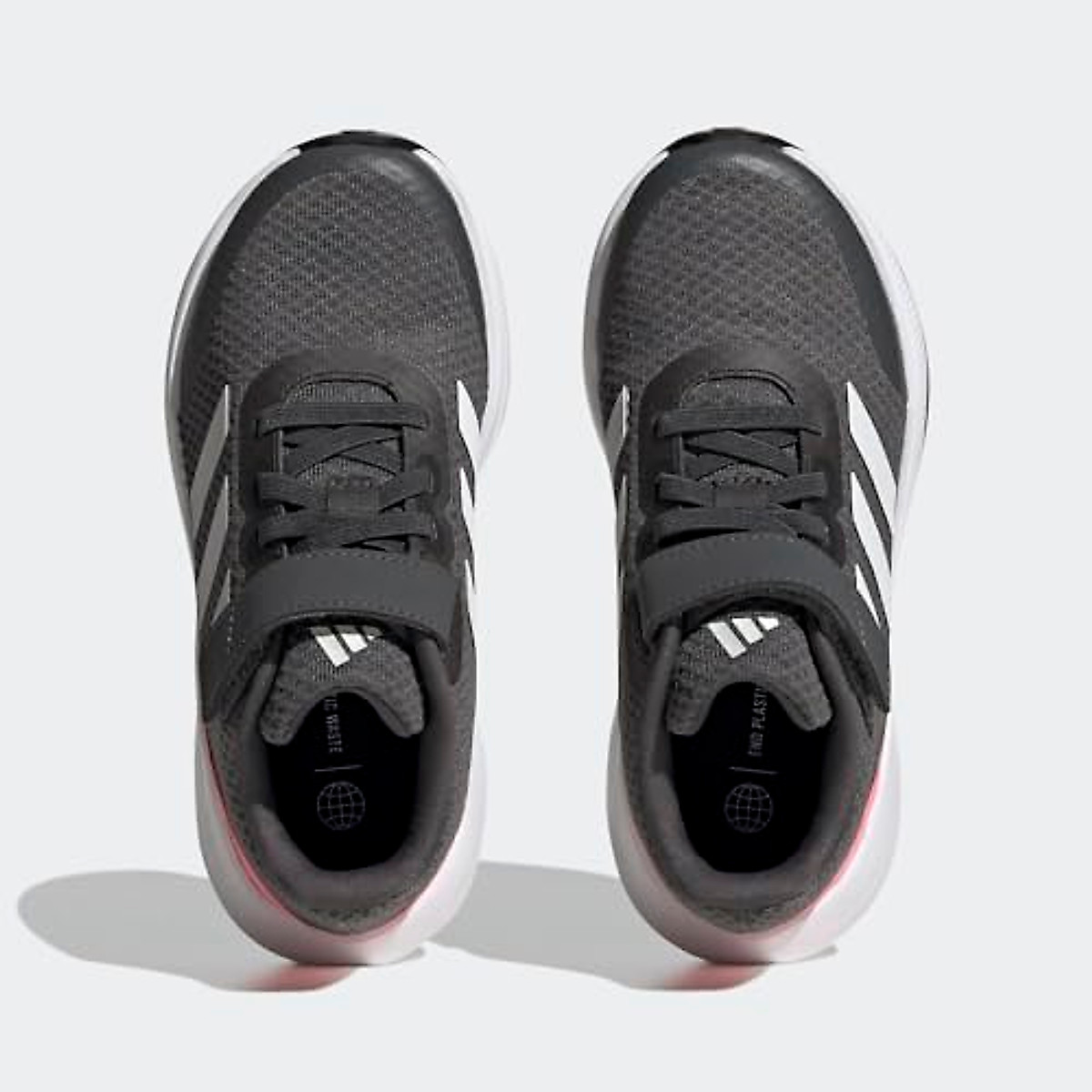 adidas Run Falcon 3.0 Shoe, Grey/Crystal White/Beam Pink (Elastic), 2 US Unisex Little Kid