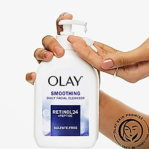 Olay Retinol 24 + Peptide Face Wash, Smoothing, Sulfate-Free, 16 oz