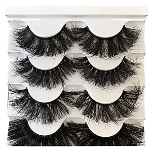 Gmagictobo Lashes False Eyelashes Fluffy Dramatic 3D Faux Mink Lashes Pack Long Thick Volume Soft Strips Fake Eye Lashes 5 Pairs Multipack