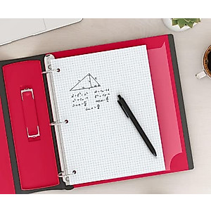 1InTheOffice Binder Graph Paper, 3 Hole Small Graph Paper, 8x10.5 White, 160 Sheets/Pack