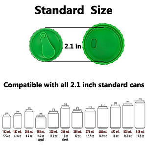 RZJZGZ 6 Pcs Can Covers for Drinks cans, Can Lids for Fizzy Drinks Protector, Reusable Silicone Soda Can Lids, Beer Energy Drink Juice Beverage Saver Caps for Outdoor Parties, Camping and Travel