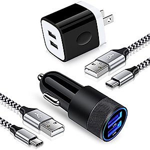 USB C Fast Car Charger for Samsung Galaxy S23 S22 Ultra S23+ S22 S21 FE Z Flip 4 Flip 3 Fold 3 Fold 4 A54 A53 A14 A13 5G S20 Plus A73 A72 A52, Rapid Wall Charger+Car Charger Adapter+2 Type C Cable 3ft