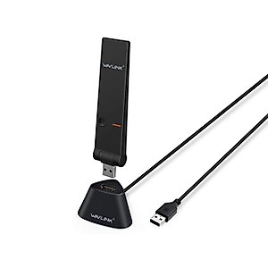 USB3.0 Wireless Adapter,Wavlink 1300Mbps Dual Band USB Wi-Fi Network Adapter with USB Extension Cradle, 802.11AC Network LAN Card 2.4G/400Mbps + 5G/867Mbps, WPS for PC Desktop Windows Mac OS X
