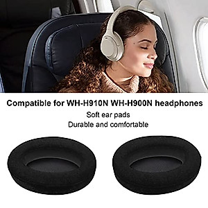 Headphones Replacement Ear Pad, Memory Foam Ear Cushions Cover for WH H910N WH H900N Headphones, Soft and Resistant(Black)