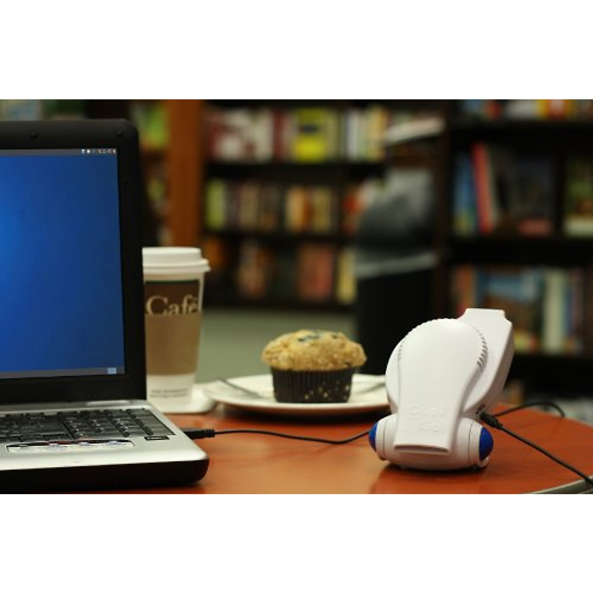 Cool On The Go Clip On Fan with LED Lights - Bladeless Fan for Stroller - USB Desk Fan - Wearable Fan - Compact Portable Tent Fan & Much More. Magenta/White