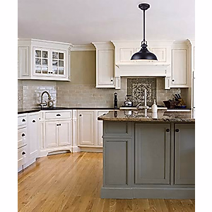 CANARM LPL103A01BK Sussex Integrated LED 1 Light Pendant with Metal Shade, Black