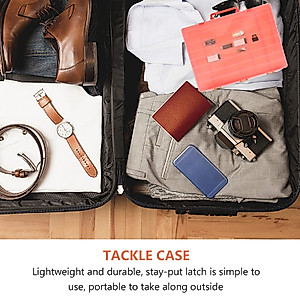 SOLUSTRE 48 Compartments Bead Organizer Box Components Storage Case Clear Plastic Jewelry Storage Container Sundries Case for Electronic Components