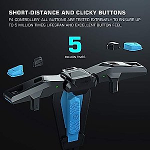 GameSir F4 PUBG Mobile Game Controlle, Mobile Gaming Trigger for Fortnite/COD/Rules of Survival, Gaming Grip Joysticks for 4.5-6.5 inch iOS Android Phone