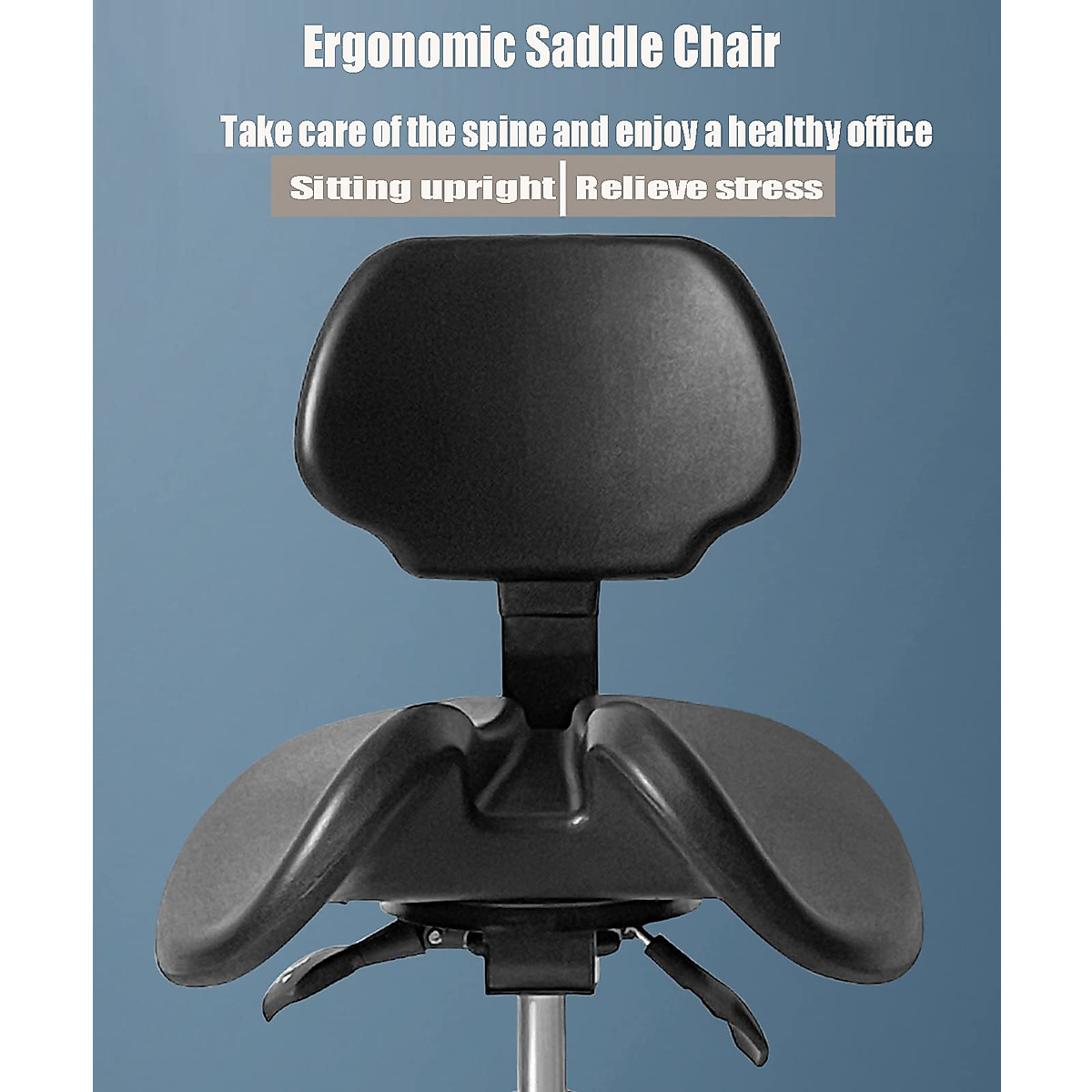 JMYSD Ergonomic Split Saddle Stool Dentist Chair Dental Stool Height Adjustable for Hospital Laboratory Salon Office Home,A2
