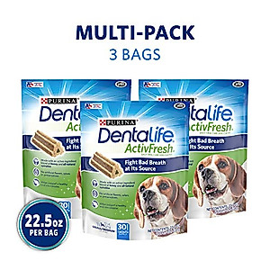 Purina DentaLife Dental Care Small/Medium Dog Chews, ActivFresh Daily Oral Care - 30 ct. Pouch