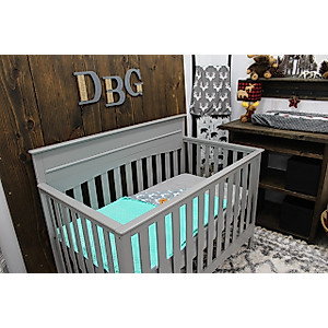 Dear Baby Gear Deluxe Double Layer Baby Blanket - Gender Neutral Infant Blankets for Girls & Boys - Nursery Quilt for Newborn - Cute Infant Crib Cover - Antlers Grey, Mint Blanket 40x30 Inches