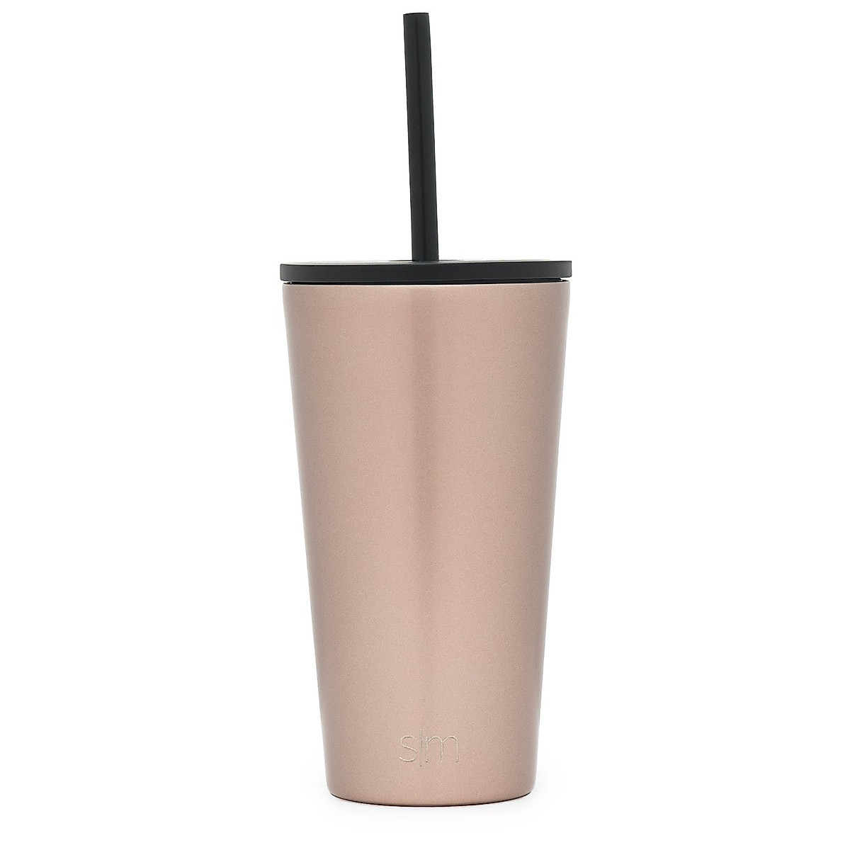 Simple Modern Insulated Tumbler with Lid and Straw | Iced Coffee Cup Reusable Stainless Steel Water Bottle Travel Mug | Gifts for Women Men Her Him | Classic Collection | 16oz | Rose Gold