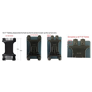 ChargerCity Heavy Duty 4-Way Adjust Aluminum Alloy Pole/Bar Music Mic Microphone Stand Clamp Mount for iPad Pro Air Mini Galaxy Surface Pro 7-12" Tablets (Good for Uber Eat Doordash Postmate salso)