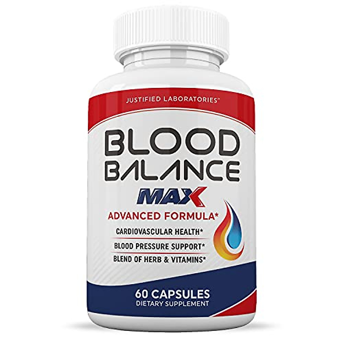 Justified Laboratories (2 Pack) Blood Balance Max 1295MG Formula All Natural Supplement Pills 120 Capsules