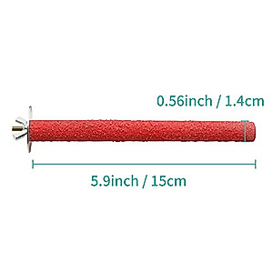 Yoohey 5PCS Colorful Bird Perch Conures Stand, Parrot Perch Stand Toy, Wood Perch Stand for Parrots, Macaws, Finches, Cockatiels, Parakeets