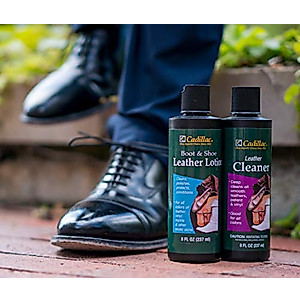 Cadillac Leather Cleaner - Great for Shoes, Boots, Handbags, Car Upholstery, Furniture- Removes Surface Dirt, Grime, Salt and More From Finished Leathers