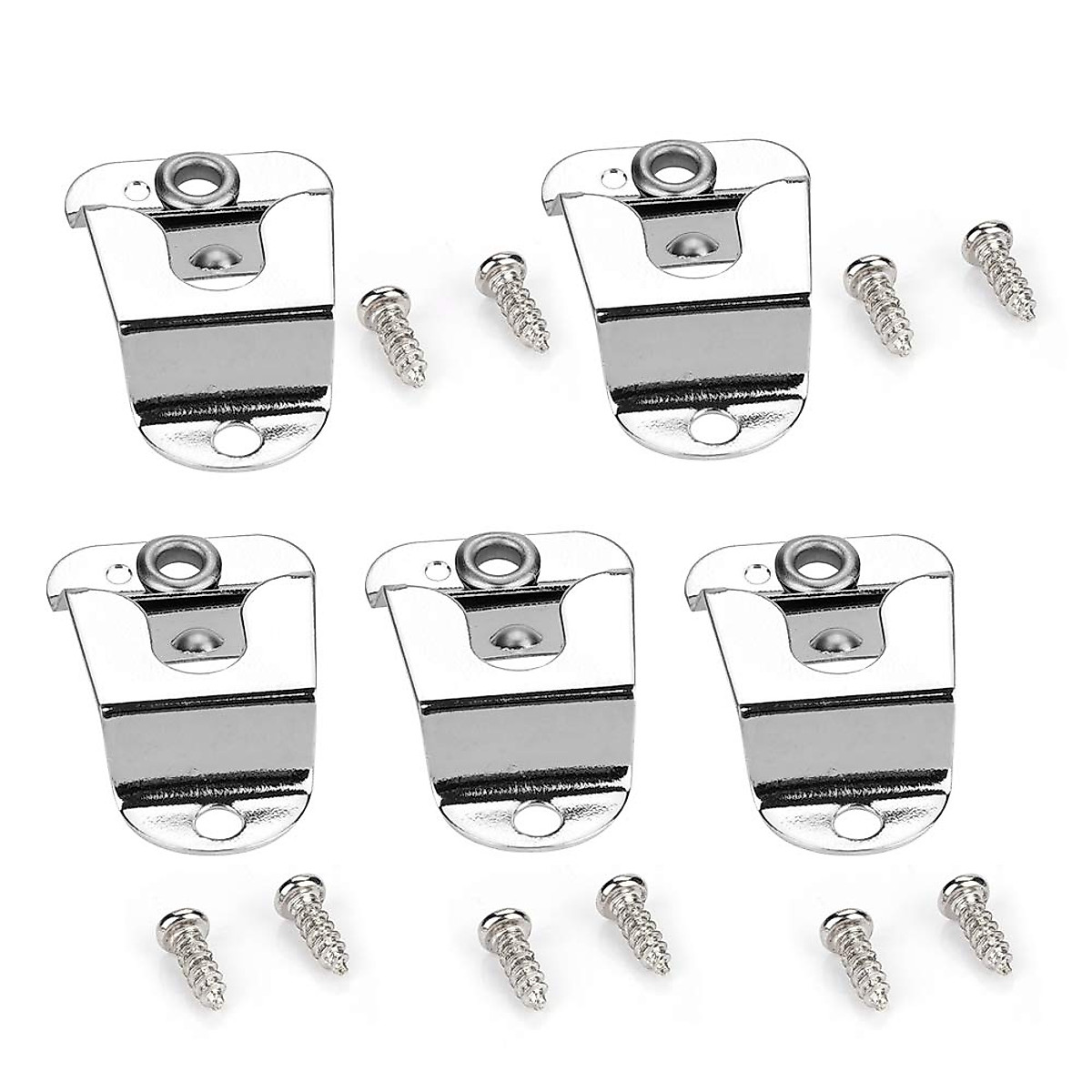 Bewinner 5pcs Handheld Microphone Hang Up Clip, Durable Car Radio Microphone Mounting Clip with Screws for Kenwood TM471A / Motorola GM300, GM950-Perfectly Matched to Your Handheld Microphone