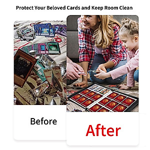 WeoTca 900 Pockets Baseball Card Binder, 9-Pocket Card Collections Trading Card Binder 50 Pages Double-Sided Cards Holder with Zipper 3-Ring Card Album for Sports Baseball Card Sleeves Protectors