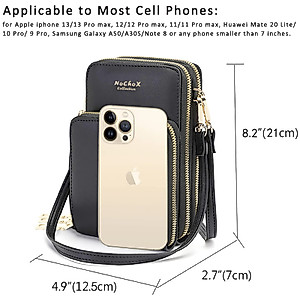 NoChoX Small Crossbody Bags for Women, RFID Blocking Phone Purses, Shoulder Handbags with Credit Card Slots, Adjustable Strap, Pink