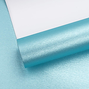 WRAPAHOLIC Wrapping Paper Roll - Blue with Metallic Shine for Birthday, Holiday, Wedding, Baby Shower - 30 inch x 16.5 feet
